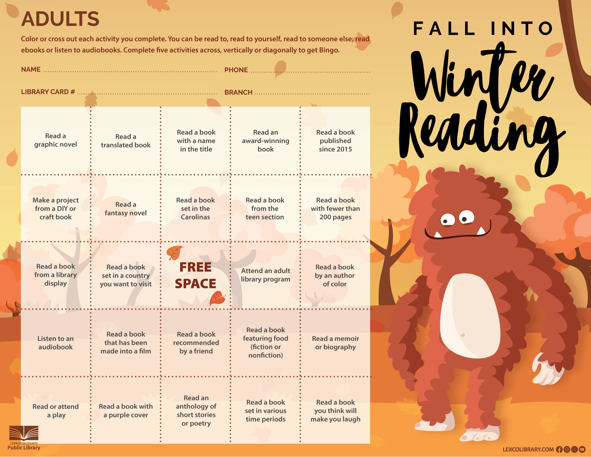 Fall Into Winter Reading | Lexington County Library